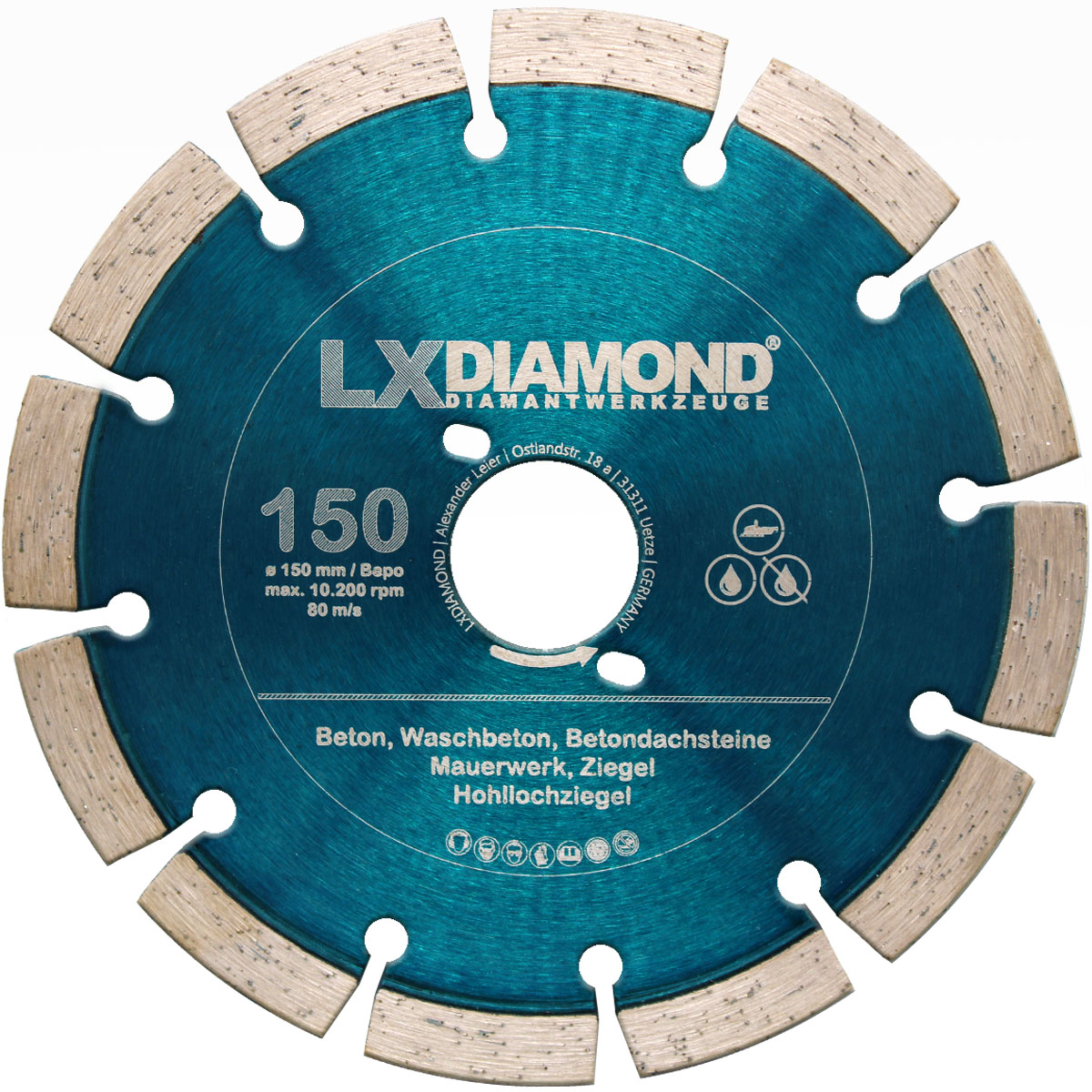 LXDIAMOND Diamant-Trennscheibe 150mm passend für Bepo FFS 150 151 ...